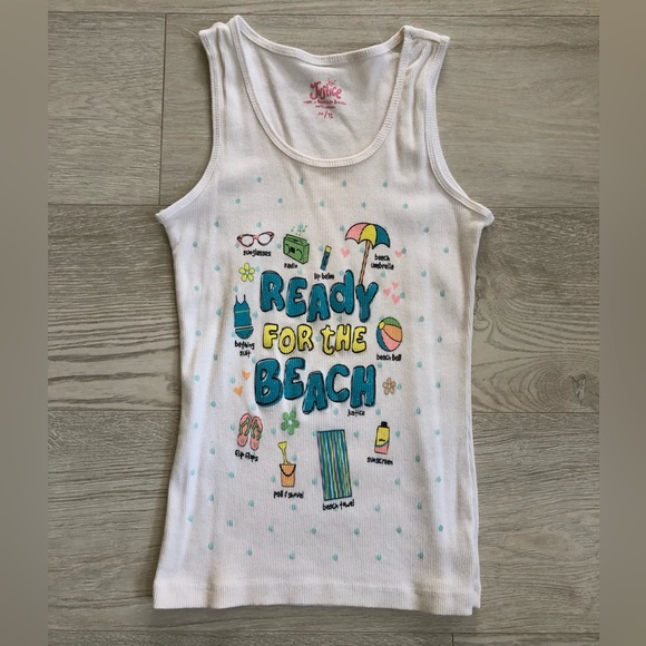 Justice | Shirts & Tops | New Justice Girls Ribbed Tank Top Sparkly ...